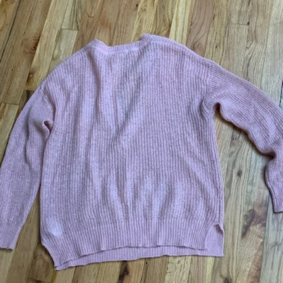 H&M | Sweaters | Logg Hm V Neck Oversized Sweater Mohair Blend Size M | Poshmark